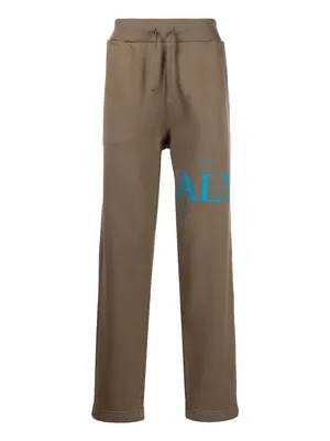1017 Alyx 9sm Logo-print Straight-leg Track Pants - Neutrals