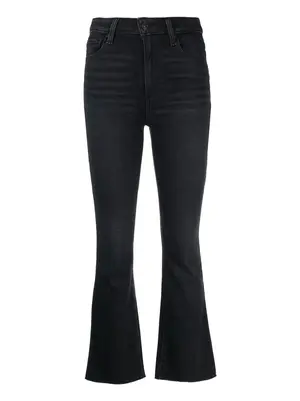 Paige Mid-rise Cropped Jeans - Black