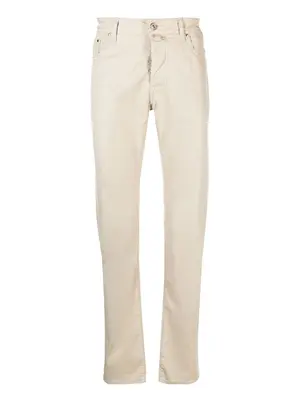 Jacob Cohen Straight-leg Mid-rise Jeans - Neutrals