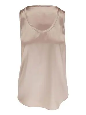 Brunello Cucinelli Scoop-neck Silk Vest - Pink