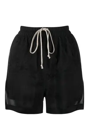Rick Owens Drawstring Satin Shorts - Black