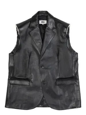 MAISON MARGIELA MM6 Maison Margiela Sleeveless Leather Gilet
