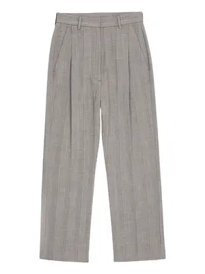 MAISON MARGIELA Pleated Cropped Trousers - Grey