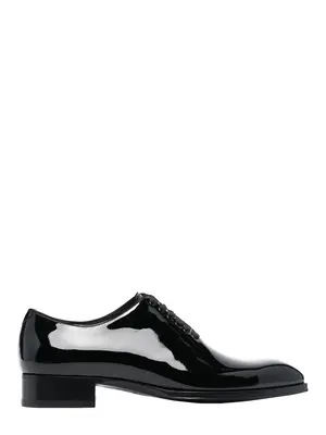 TOM FORD Patent-finish Oxford Shoes - Black
