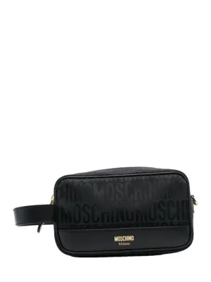 Moschino Fantasia Logo-print Makeup Bag - Black