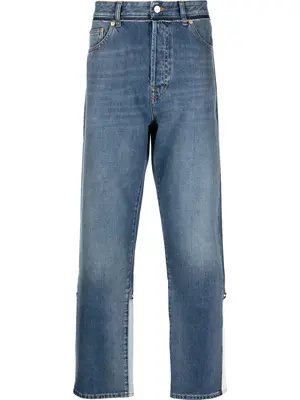 Valentino Garavani Rockstud Detail Straight-leg Jeans - Blue
