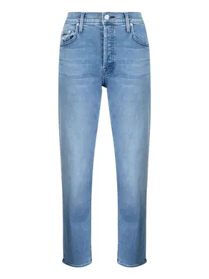 MOTHER Mid-rise Straight-leg Jeans - Blue