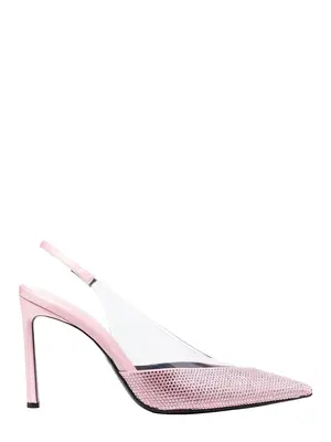 SERGIO ROSSI 120mm Crystal-embellished Pointed Pumps - Pink