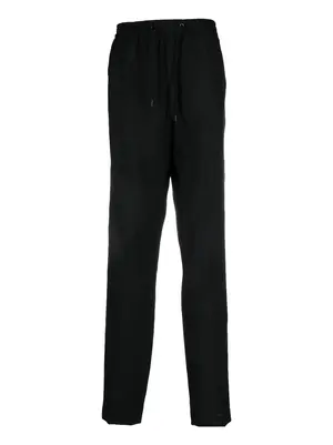 Versace Side-stripe Straight-leg Trousers - Black