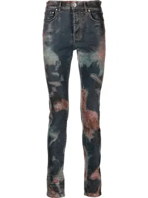 PURPLE BRAND Purple Brand Spray-Pattern Slim-Fit Jeans