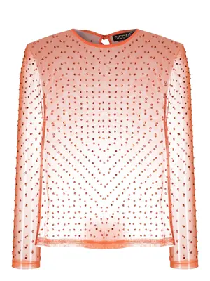 SIEDRES Crystal-embellished Blouse - Orange
