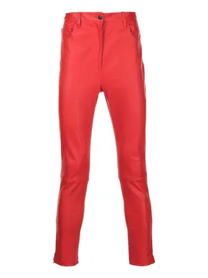 ROMEO HUNTE ROMEO HUNTE Slim-Fit Leather Trousers