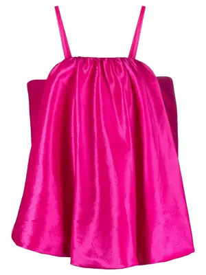 KIKA VARGAS Karen Bow Detail Mini Dress - Pink
