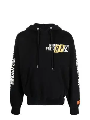 Heron Preston Logo-print Drawstring Hoodie - Black