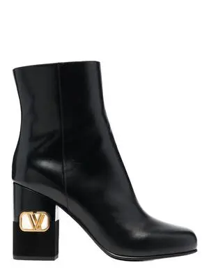 Valentino Garavani 90mm Heritage Vlogo Ankle Boots - Black