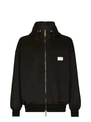 Dolce & Gabbana Logo-tag Reversible Hooded Jacket - Black