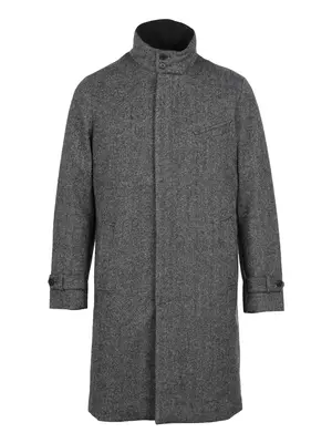 NORWEGIAN WOOL Single-breasted Down-filled Coat - Grey