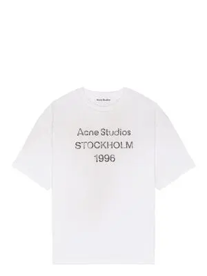 Acne Studios Exford U 1996 T-shirt In Black - Dusty White