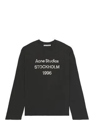 Acne Studios Edden U 1996 T-shirt In Dusty White In White - Faded Black