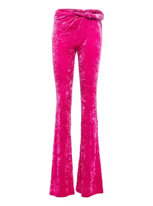 Versace Flared Velvet Trousers - Pink