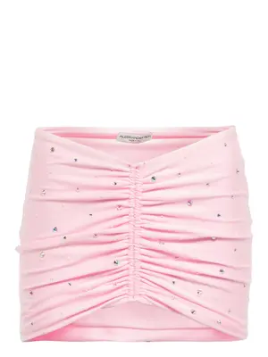 Alessandra Rich Crystal-embellished Mini Skirt - Pink