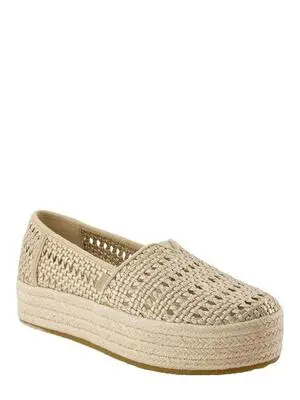 Toms Valencia Platform Espadrille - Gold Crochet
