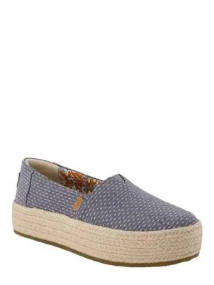 Toms Valencia Platform Espadrille - Light/pastel Blue