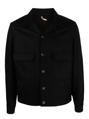 DELL'OGLIO Long-sleeve Button-up Shirt - Black
