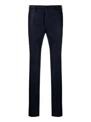 Incotex Mid-rise Straight-leg Trousers - Blue