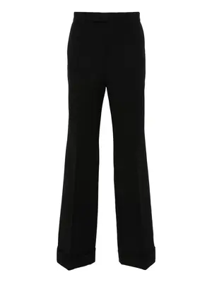 Gucci Wool Wide-leg Trousers - Black
