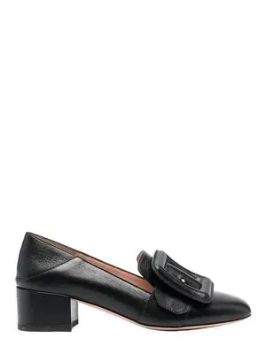 Bally 45mm Leather Buckle Loafers - Black