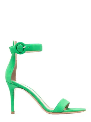 GIANVITO ROSSI Portofino 85mm Suede Sandals - Green