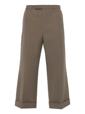 Gucci Wide-leg Wool Trousers - Brown