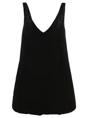 Khaite V-neck A-line Dress - Black