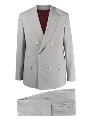Brunello Cucinelli Double-breasted Two-piece Suit - Grey