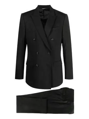 Dolce & Gabbana Martini-fit Double-breasted Suit - Black