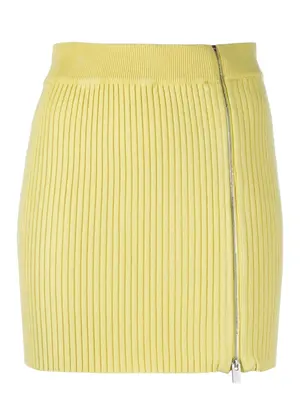 1017 Alyx 9sm Ribbed-knit Miniskirt - Yellow