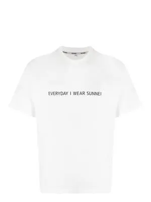 Sunnei Slogan-print Cotton T-shirt - White