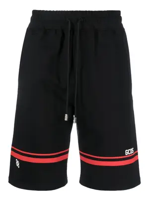 Gcds Logo-print Track Shorts - Black