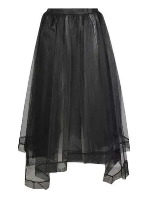 Alexander McQueen Asymmetric Tiered Skirt - Black