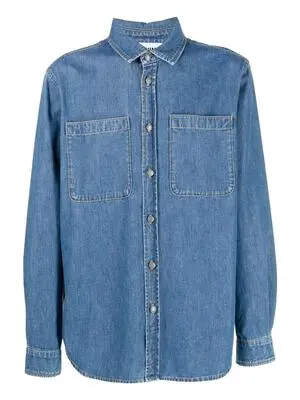 Moschino Teddy Bear-print Denim Shirt - Blue