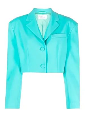 Giuseppe Di Morabito Notched-collar Cropped Blazer - Blue