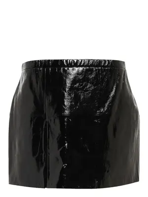 Stouls Franny Patent Leather Miniskirt - Blue