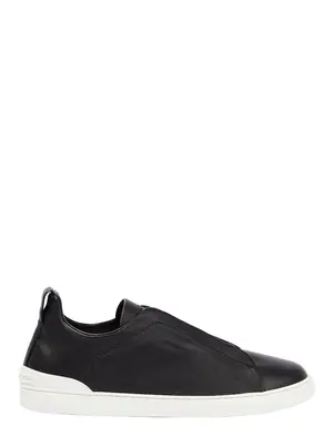 Zegna Triple Stitch Sneakers - Black