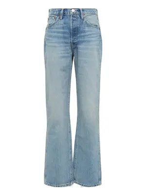 RE/DONE Mid-rise Straight-leg Jeans - Blue