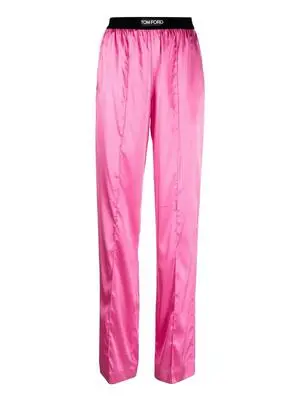 TOM FORD Logo Waistband Trousers - Pink