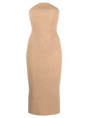 KHAITE KHAITE Ribbed Bodycon Midi Dress
