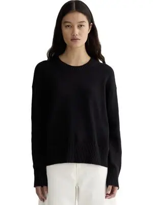 Everlane Boxy Cotton Sweater Black