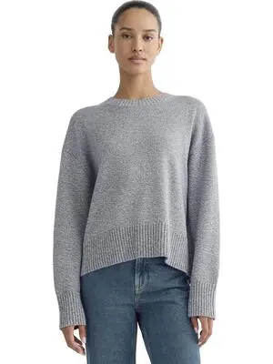 Everlane Everyday Cotton Boxy Sweater - Blue Indigo/canvas Twist