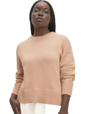 Everlane Boxy Cotton Sweater Blush Pink